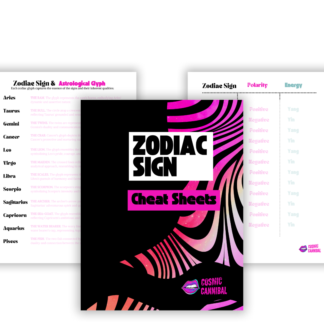 Cosmic Cannibal Zodiac Sign Cheat Sheets – CosmicCannibal